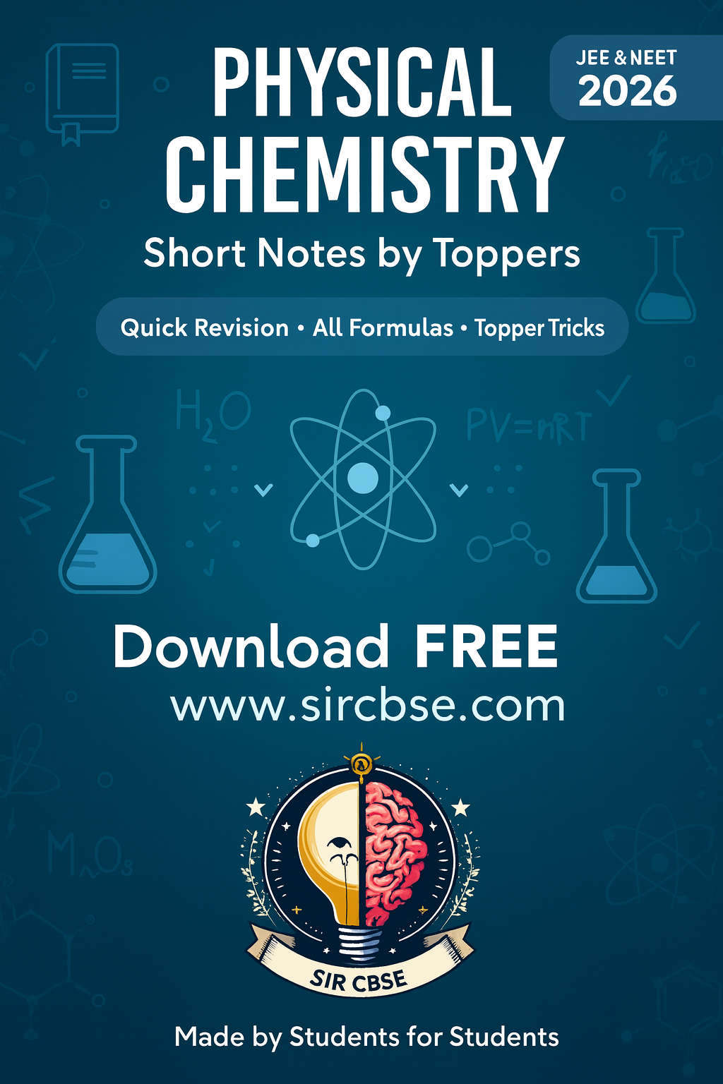 Physical Chemistry Short Notes for JEE & NEET | Topper's Revision Notes ...